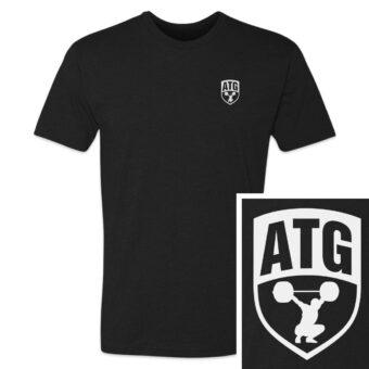 ATG Black/White Shield Pocket Logo Tee – hookgrip store