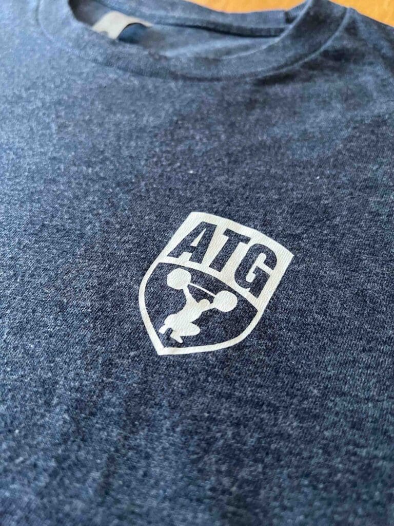 ATG Midnight Navy/White Shield Pocket Logo Tee – hookgrip store